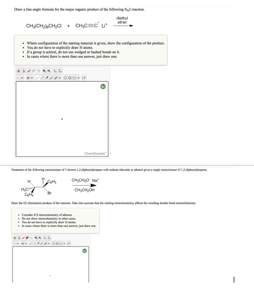Solved Draw a line-angle formula for the major organic | Chegg.com