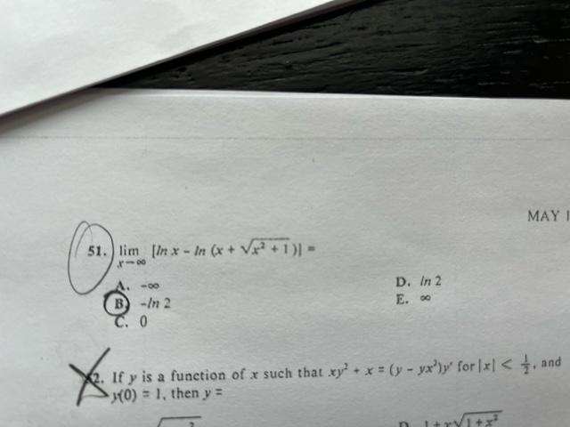 Solved The circled is the correct answer. Please show all | Chegg.com