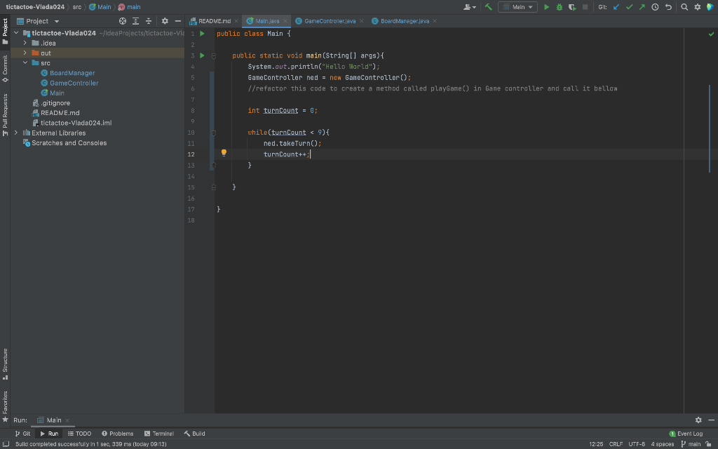 Solved Refactor this code to create a method called | Chegg.com