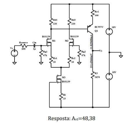 Solved AmplifiersCalculate the global voltage gain Avt=Vo/Vs | Chegg.com