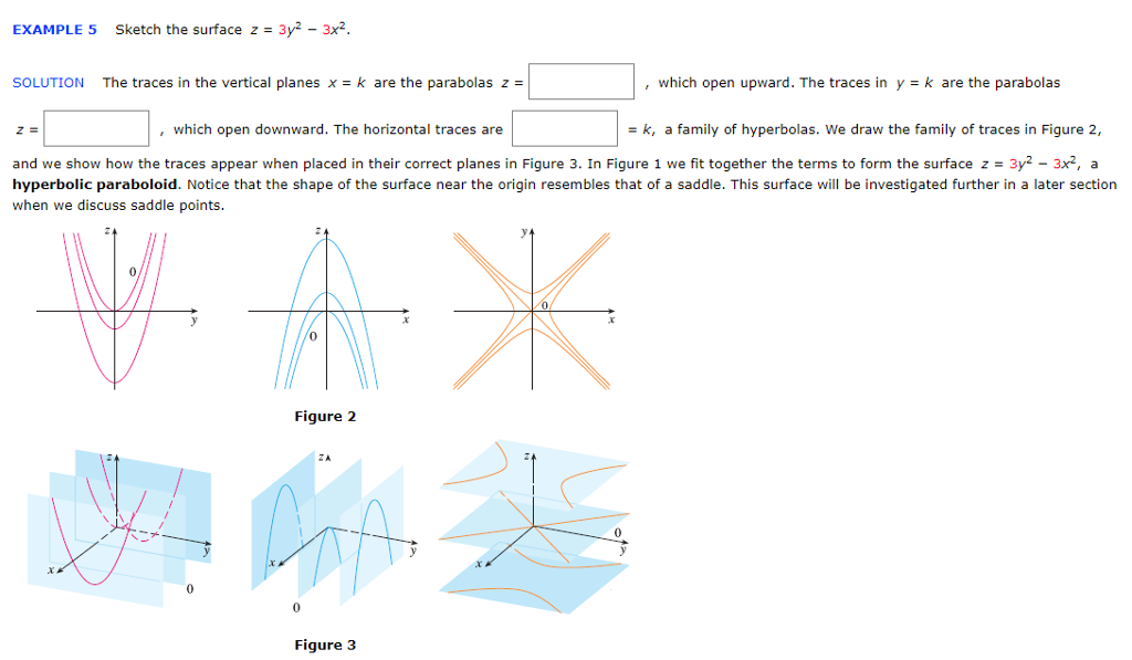 Solved EXAMPLE 5 Sketch the surface z-3y2-3x2 SOLUTION The | Chegg.com