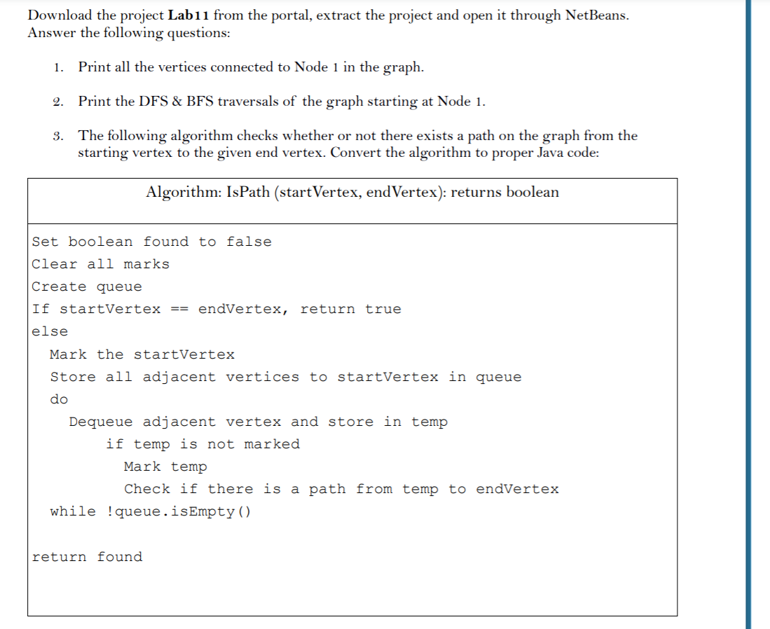 Solved Download the project Lab11 from the portal, extract | Chegg.com