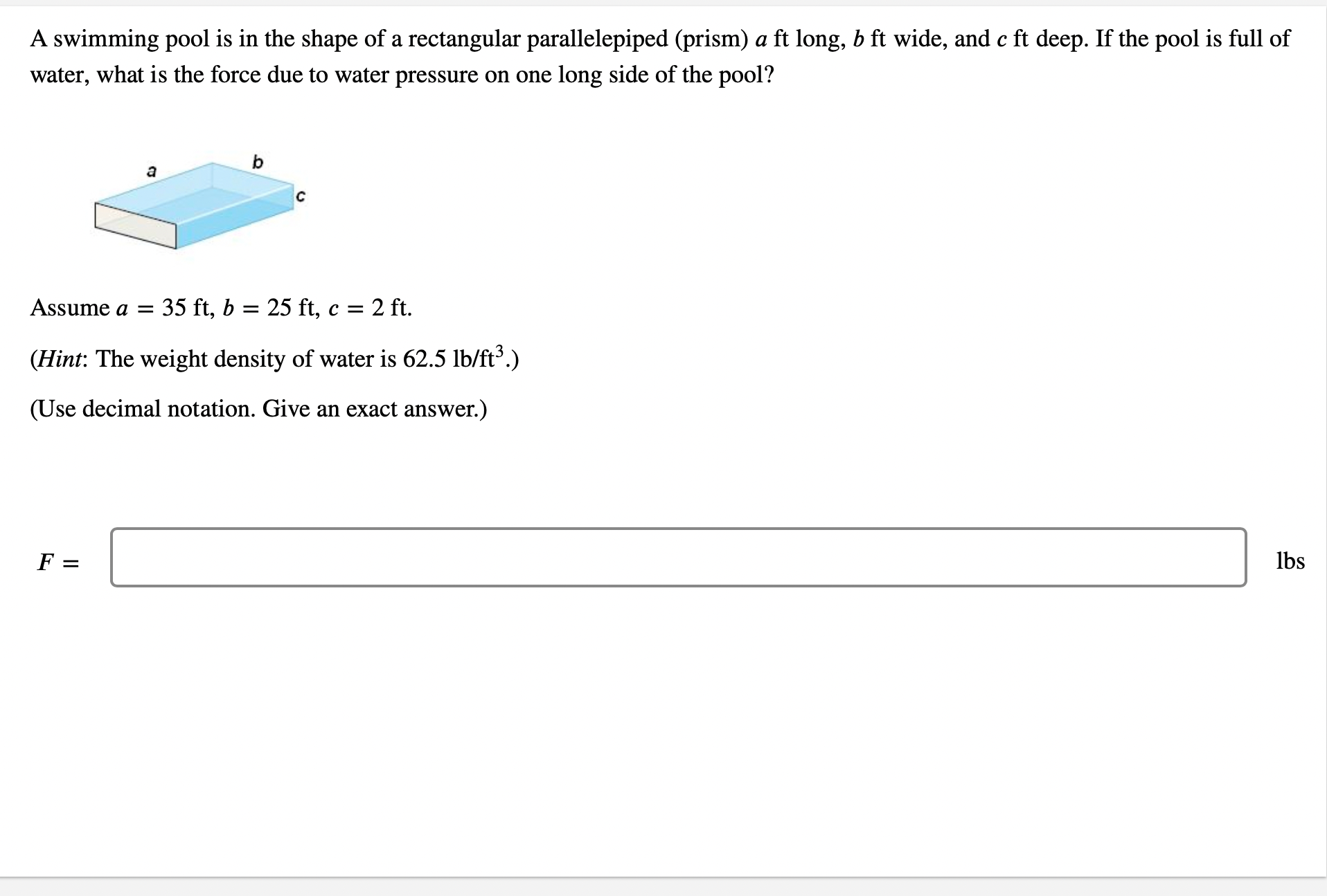 Solved A swimming pool is in the shape of a rectangular | Chegg.com