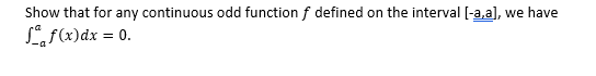Solved Show that for any continuous even function f defined | Chegg.com