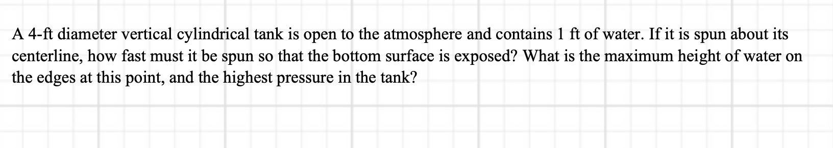 Solved A 4-ft diameter vertical cylindrical tank is open to | Chegg.com