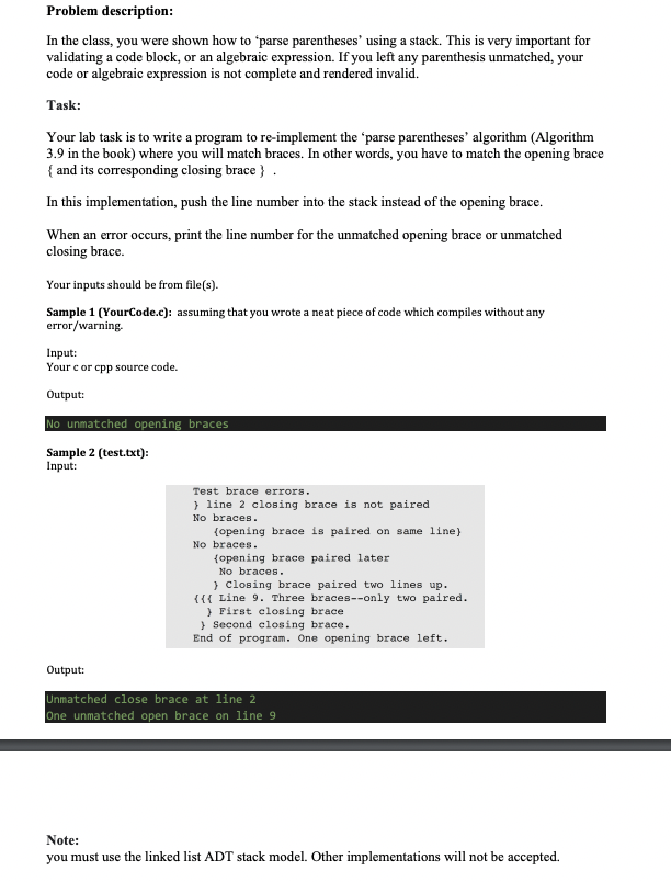 Solved Instructions: The language should be C compulsory and | Chegg.com