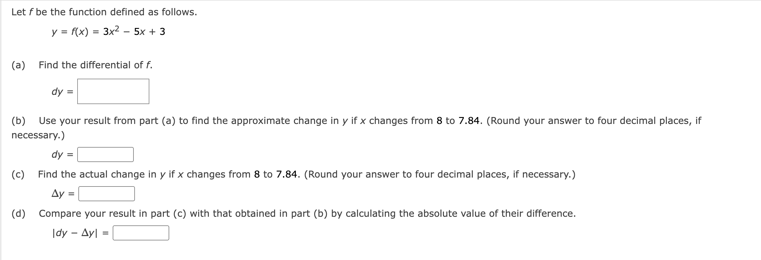 Solved Let f be the function defined as follows. | Chegg.com