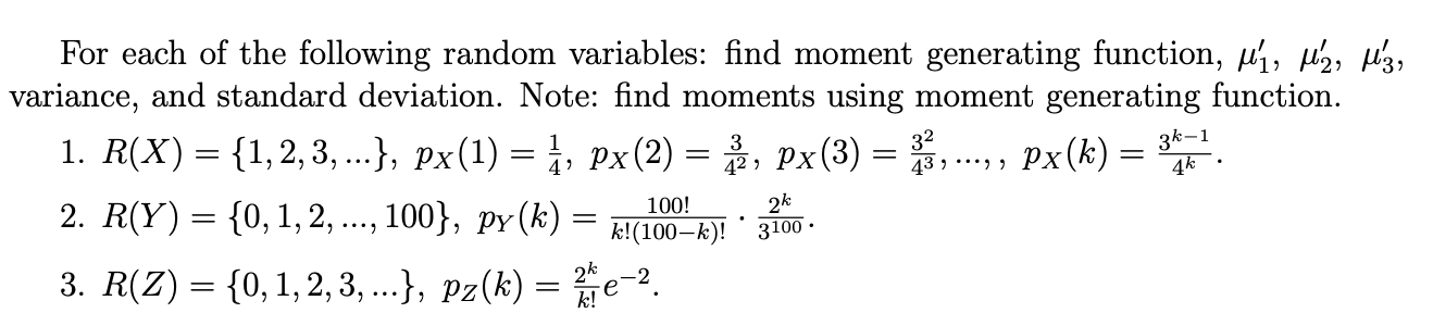 Solved Please solve Number 3 ﻿only and show all steps For | Chegg.com