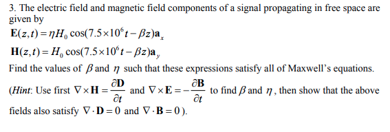 Solved 3. The electric field and magnetic field components | Chegg.com