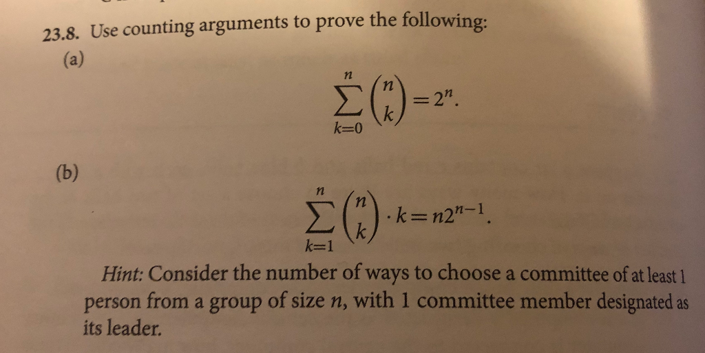 23 8 Use Counting Arguments To Prove The Following