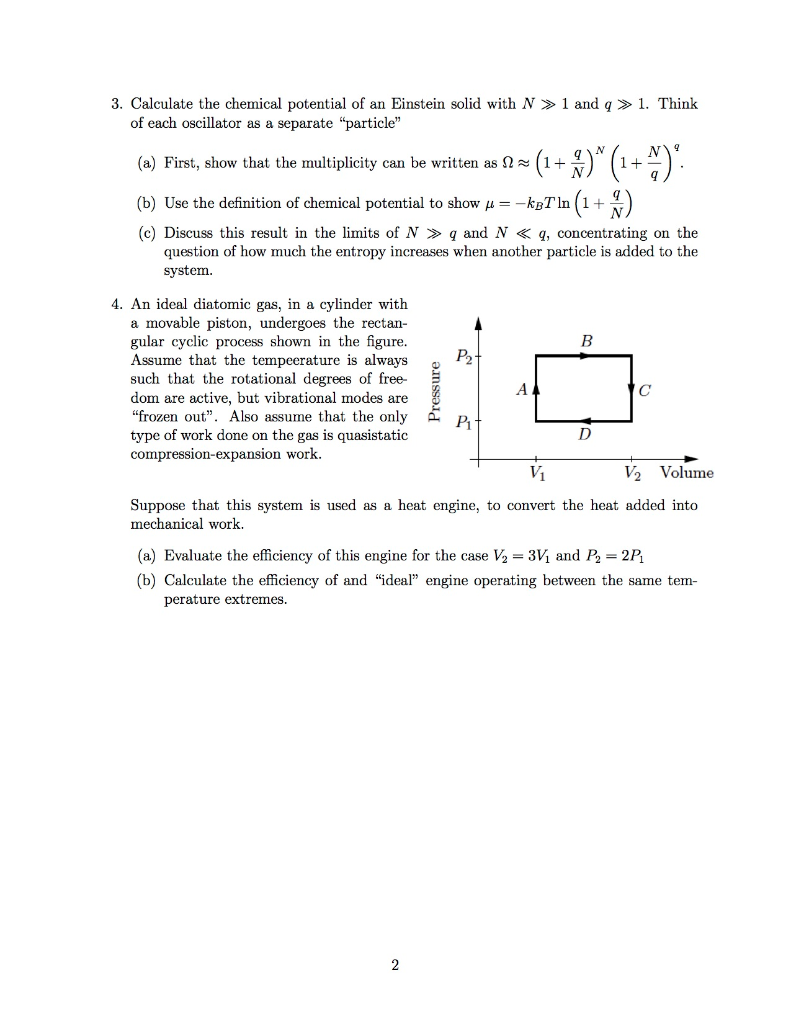 Solved PHGN341: Thermal Physics Homework Assignment #6 Due | Chegg.com