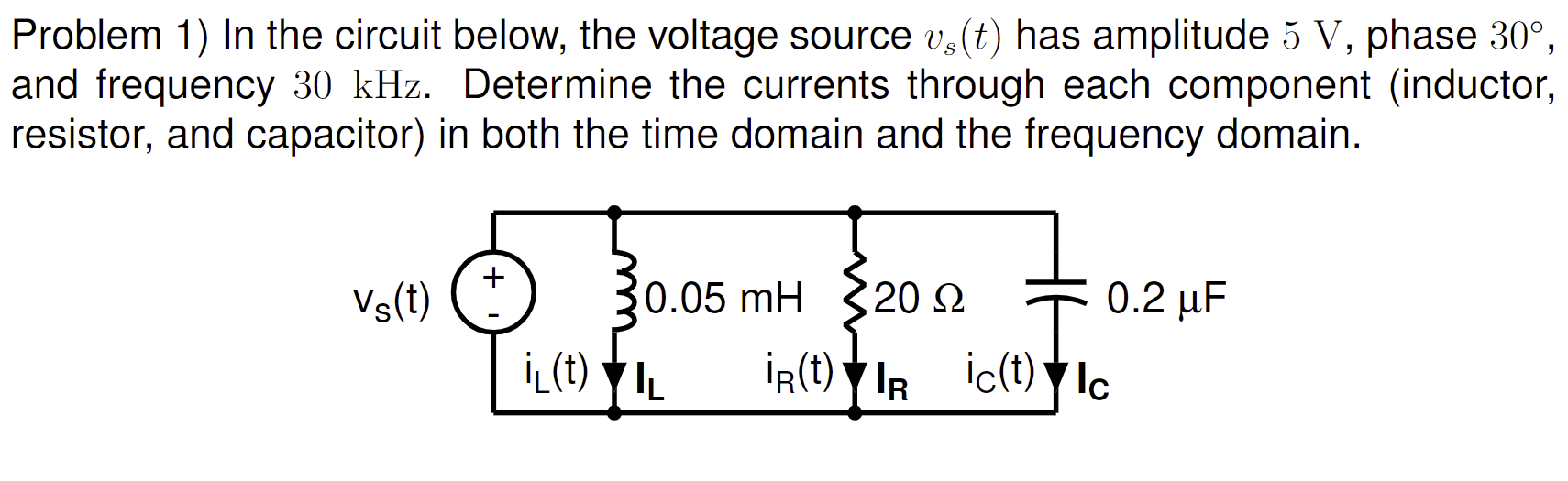 Solved Problem 1) In the circuit below, the voltage source | Chegg.com