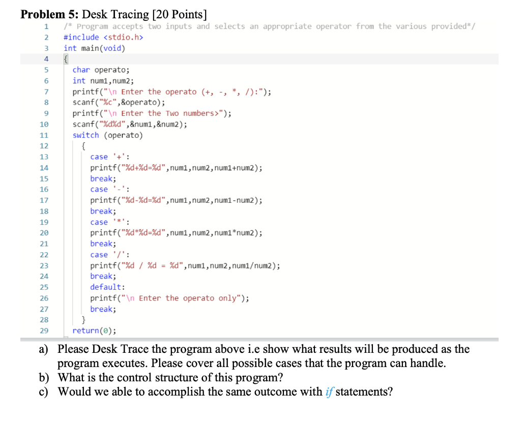 Solved 1 3 4 7 9 10 11 12 13 14 17 Problem 5: Desk Tracing | Chegg.com