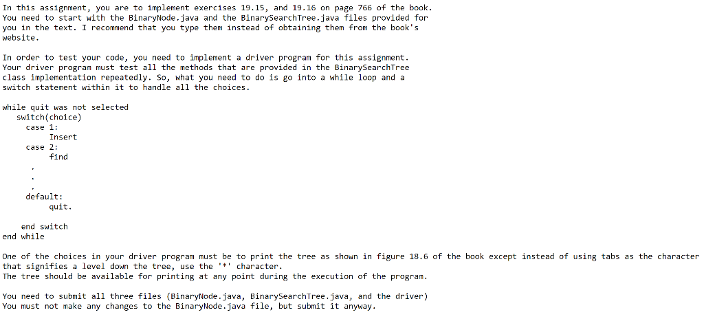 19.15 Implement find, findMin, and findMax | Chegg.com