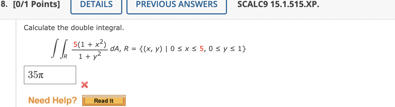 Solved Calculate the double integral. | Chegg.com