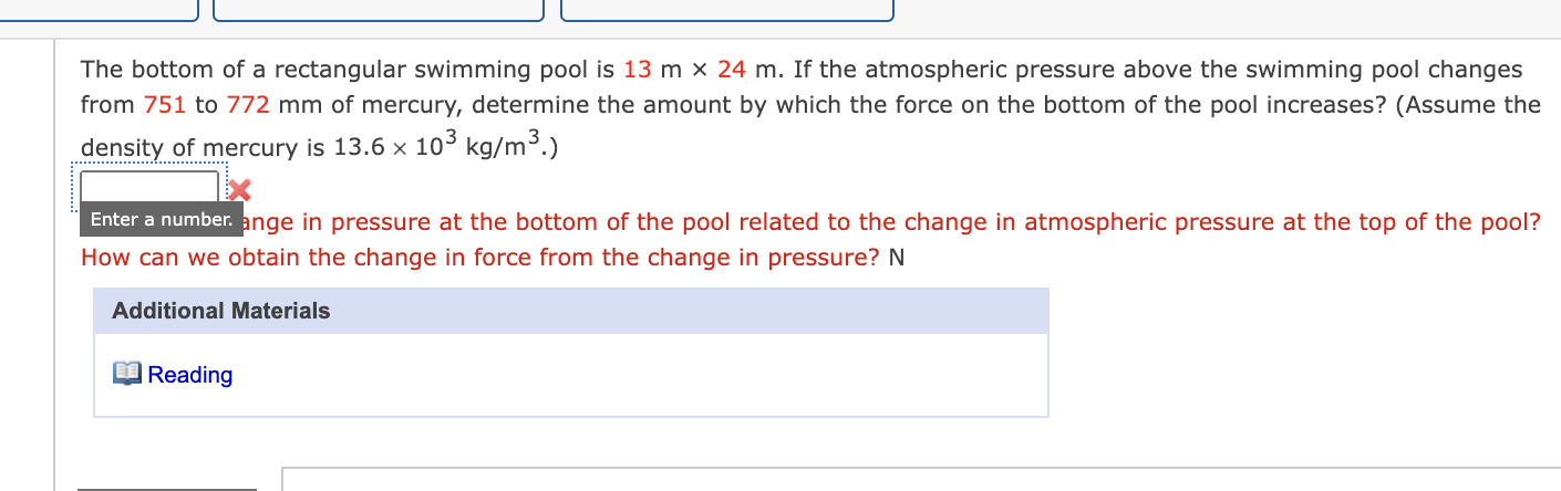 Solved The bottom of a rectangular swimming pool is 13 m x | Chegg.com