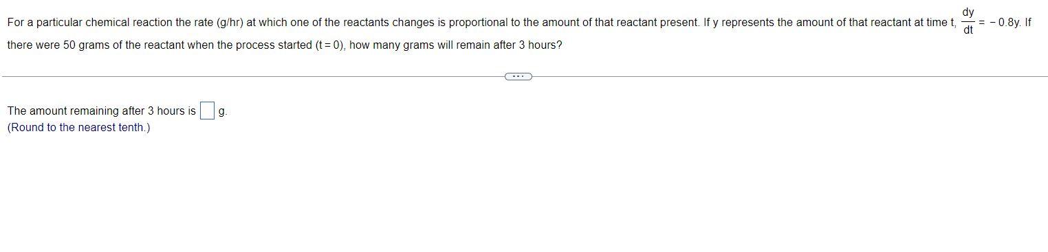 Solved there were 50 grams of the reactant when the process | Chegg.com