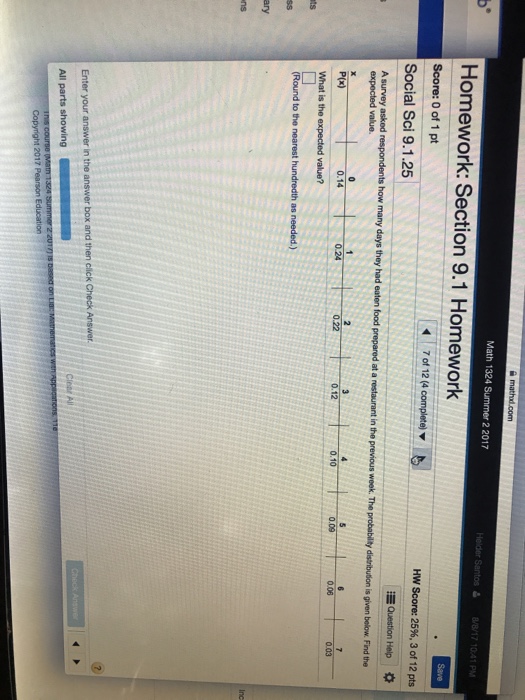 Solved Homework Section 9 1 Homework Score 0 Of 1 Pt 10f 12