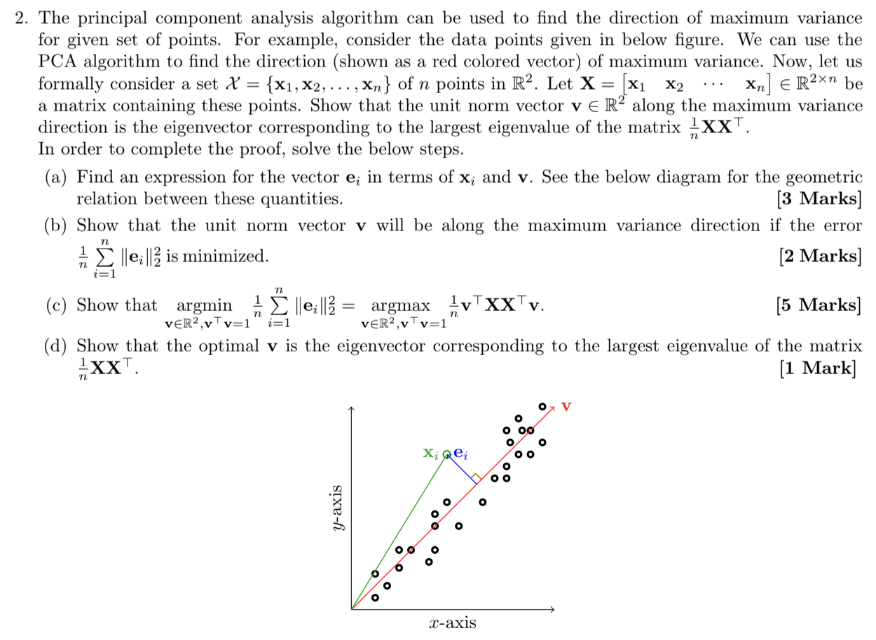 2. The principal component analysis algorithm can be | Chegg.com