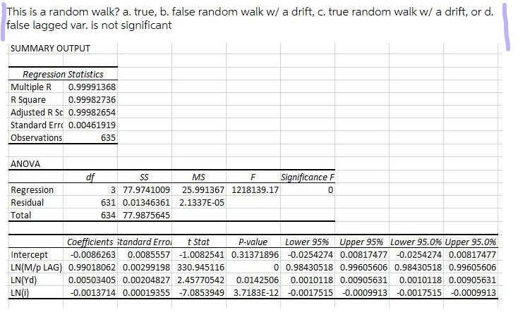 Solved This is a random walk? a. true, b. false random walk | Chegg.com