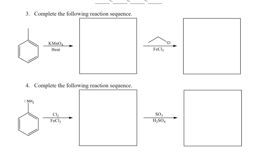 Solved 3. Complete the following reaction sequence. Heat | Chegg.com