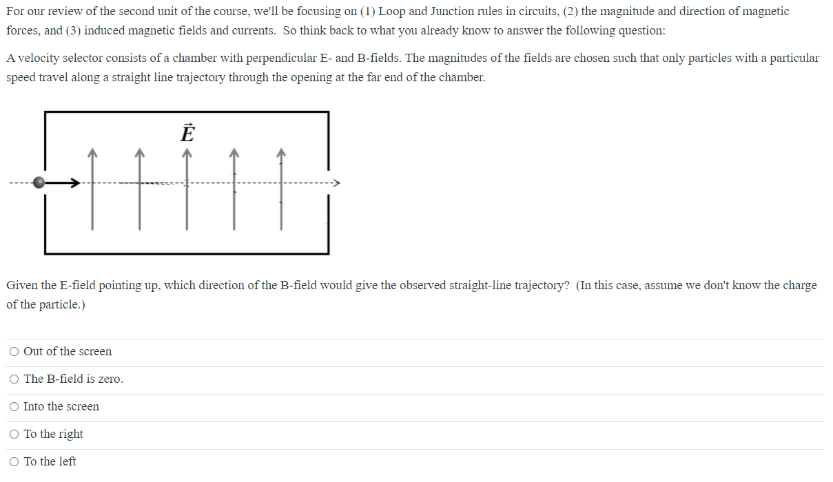 Solved For our review of the second unit of the course, | Chegg.com