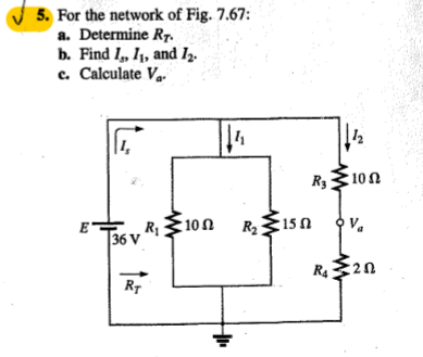 Solved 5. For the network of Fig. 7.67: a. Determine RT. b. | Chegg.com
