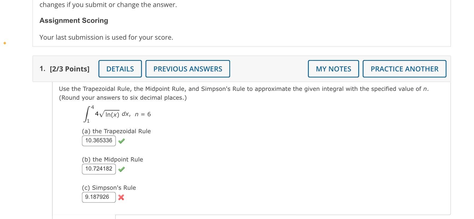 Solved changes if you submit or change the answer. | Chegg.com