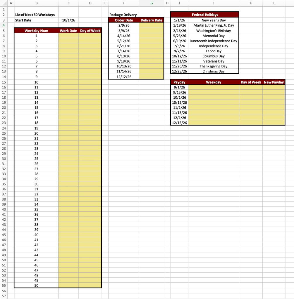 Solved calculate the delivery dates for the orders | Chegg.com