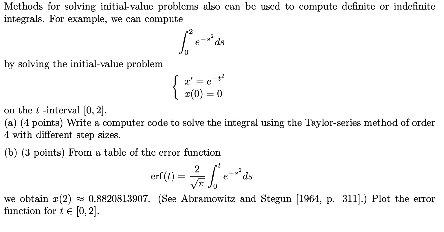 Solved Methods for solving initial-value problems also can | Chegg.com