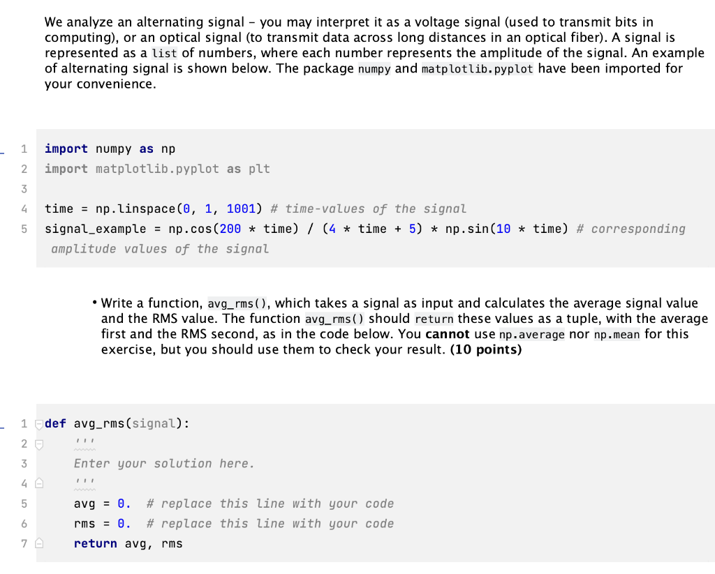 Solved We analyze an alternating signal - you may interpret | Chegg.com