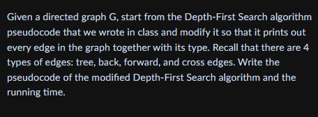 Solved by an EXPERT Given a directed graph G, ﻿start from the Depth ...