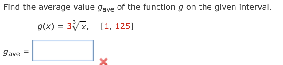 Solved Find The Average Value Gave Of The Function G On The