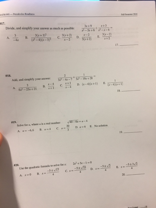 Solved Divide, and simplify your answer as much as possible | Chegg.com