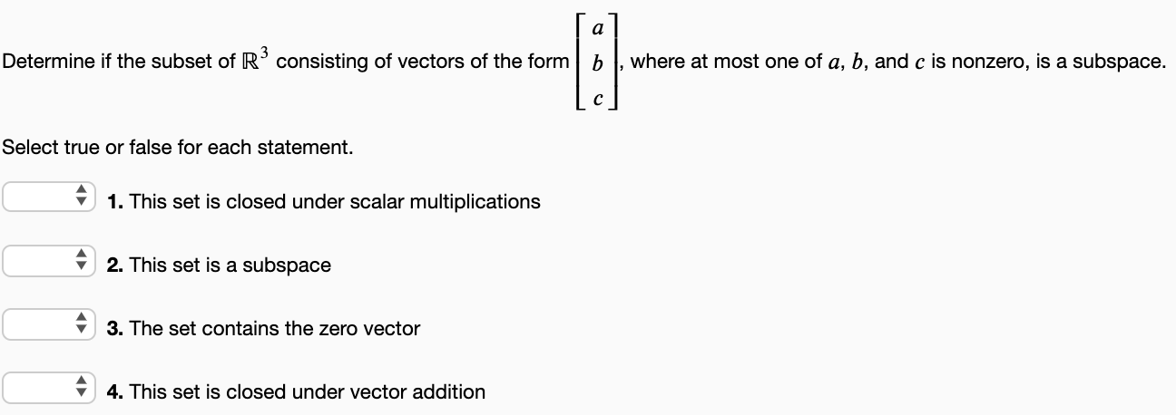 Solved Determine If The Subset Of R Consisting Of Vectors Of