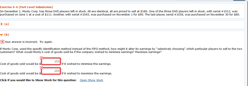 Solved Exercise 6-4 (Part Level Submission) On December 1, | Chegg.com