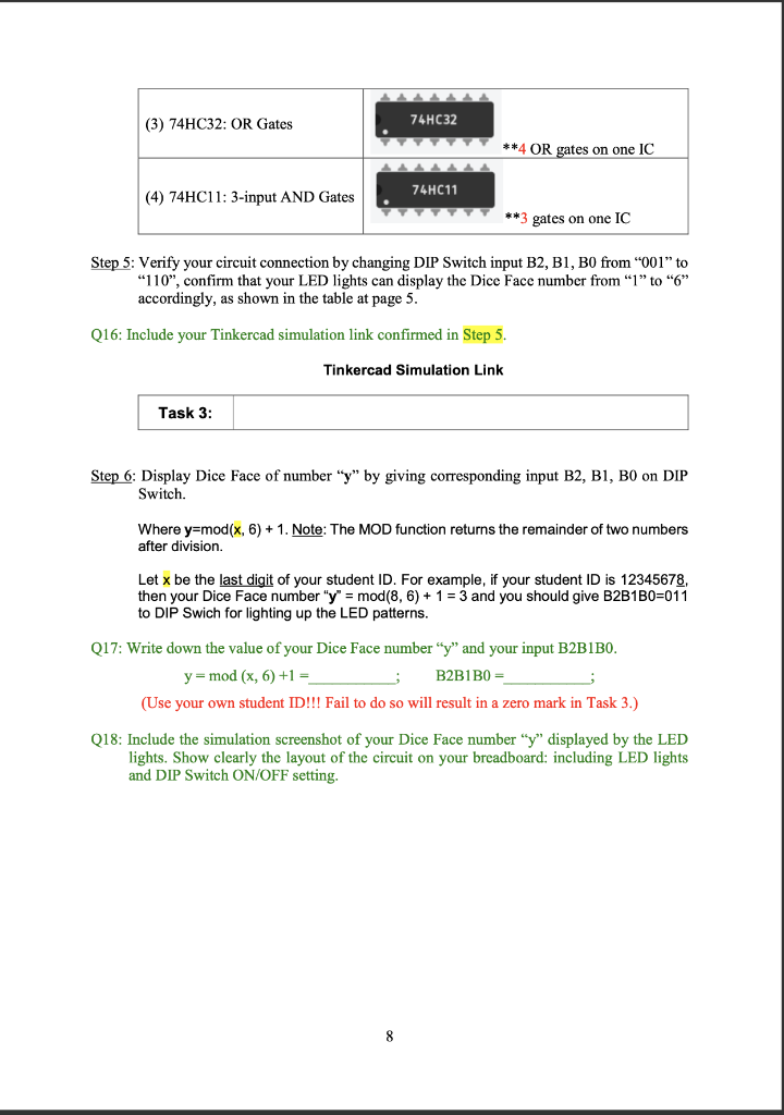 Task 3: Digital Dice Decoder [7 points] Consider the | Chegg.com
