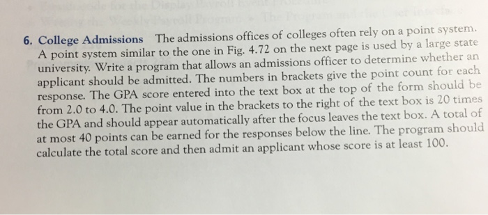 6. College Admissions The admissions offices of | Chegg.com