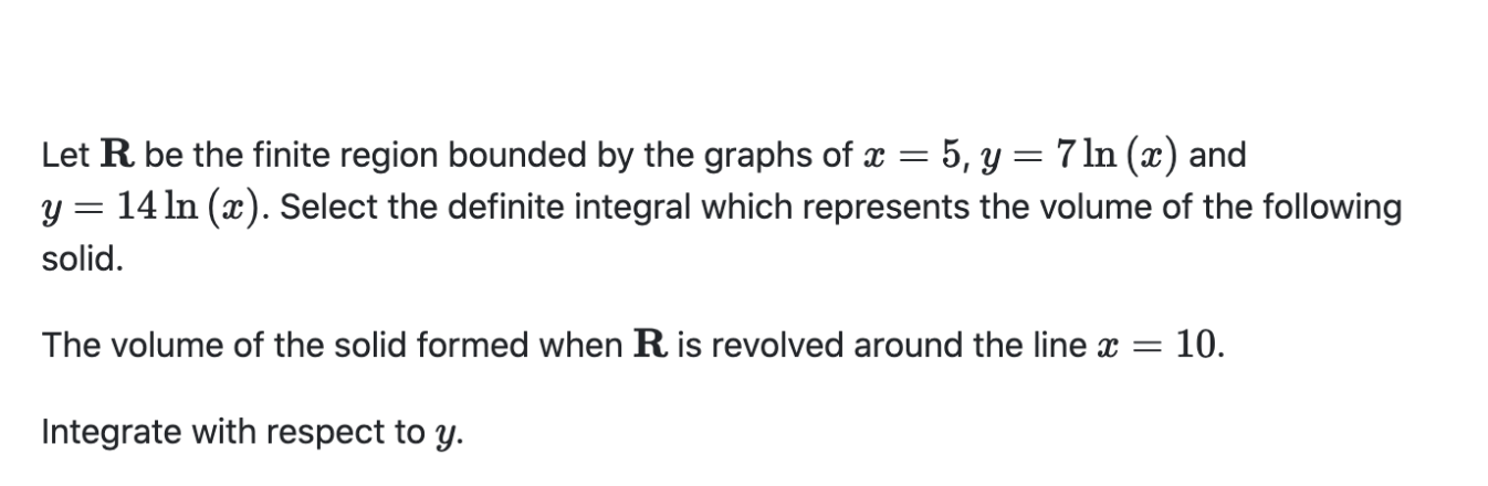 Solved Let R be the finite region bounded by the graphs of x | Chegg.com