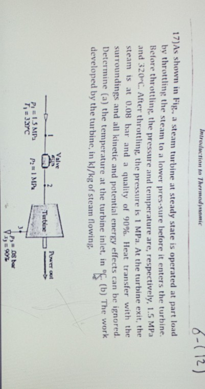 Solved 6-(12) Introduction to Thermodynamic 17)As shown in | Chegg.com