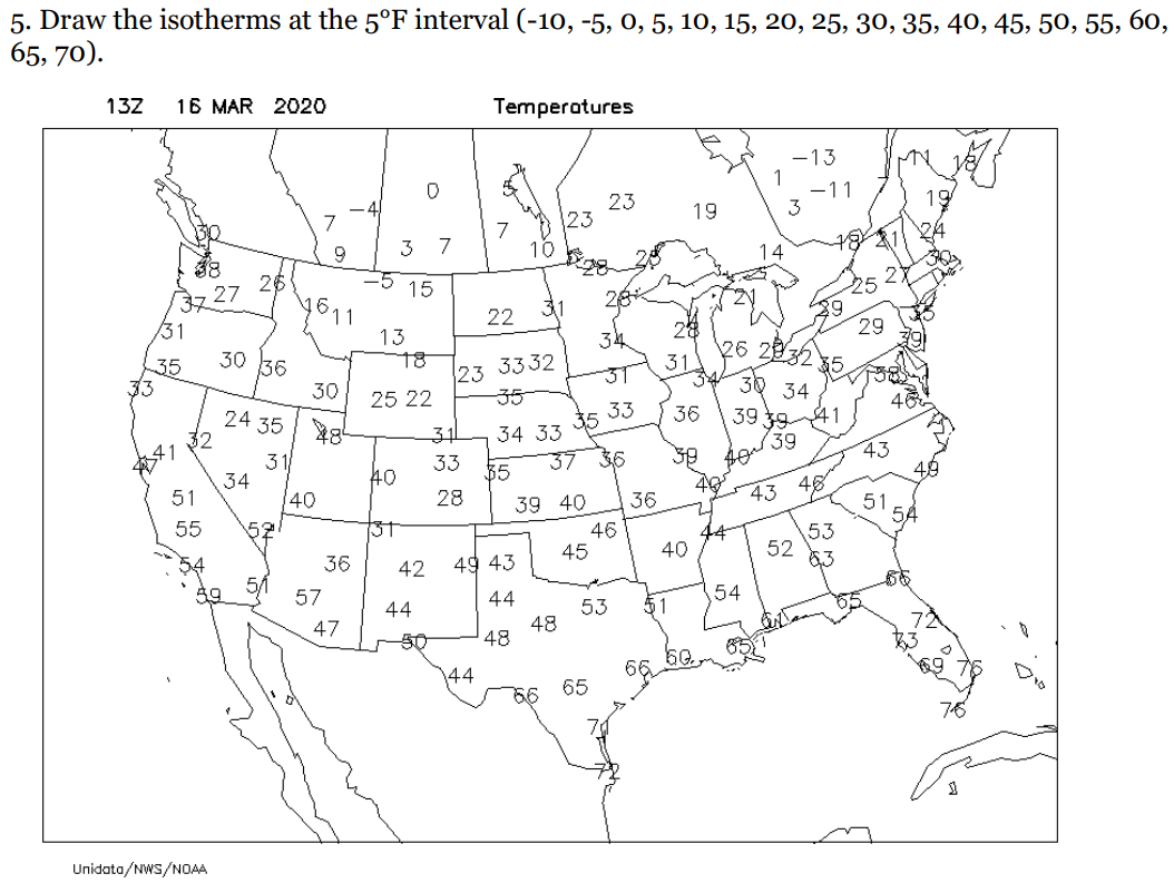 Solved Draw The Isotherms At The 5deg F Interval