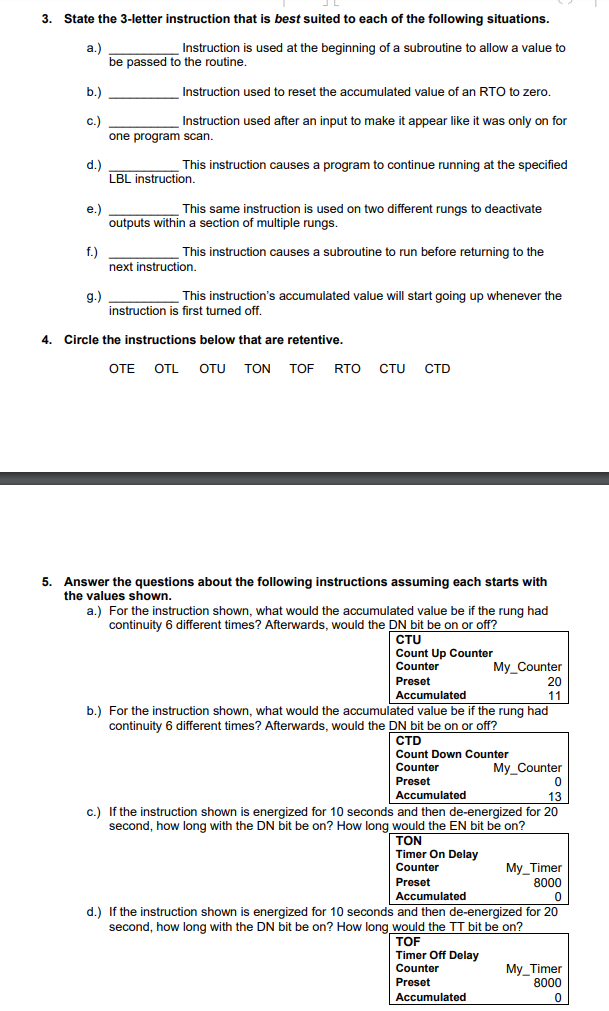 Solved 3. State the 3-letter instruction that is best suited | Chegg.com