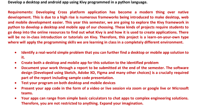 Develop A Desktop And Android App Using Kivy