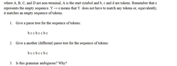 Solved Problem 3. Consider the grammar | Chegg.com