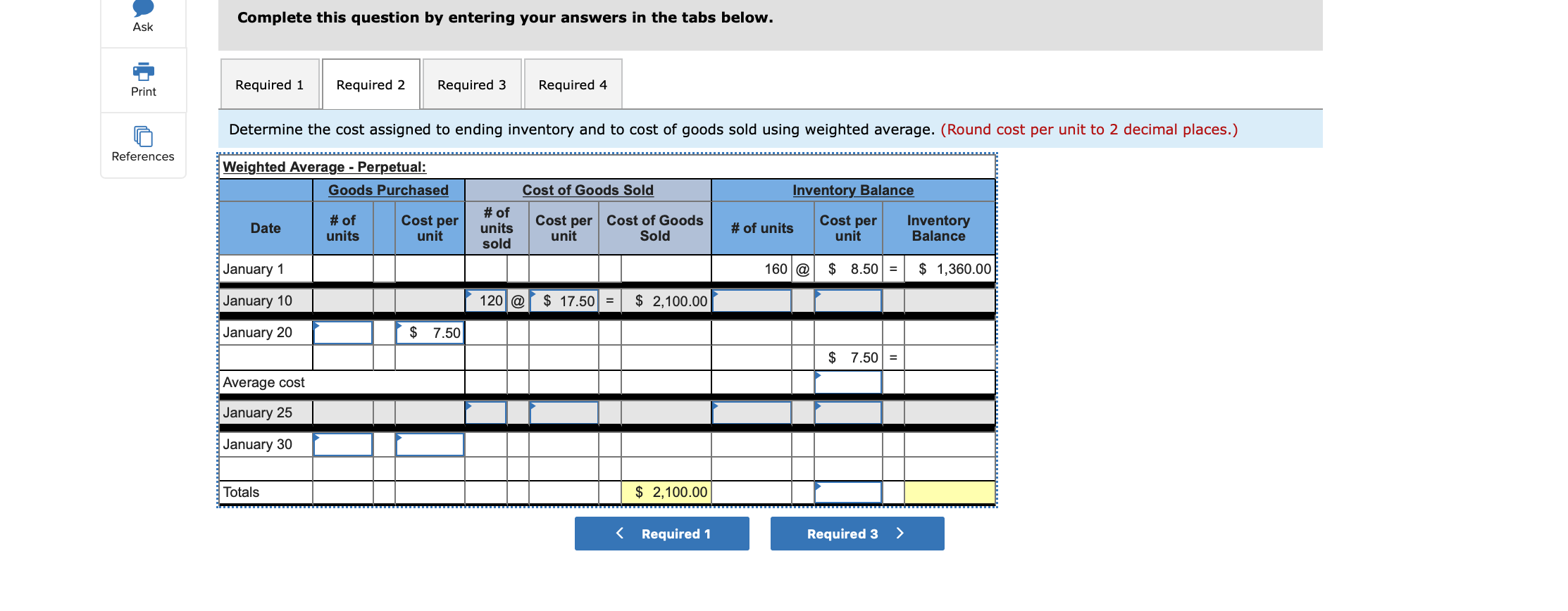 Solved 1 o 28 points Required information Use the following | Chegg.com