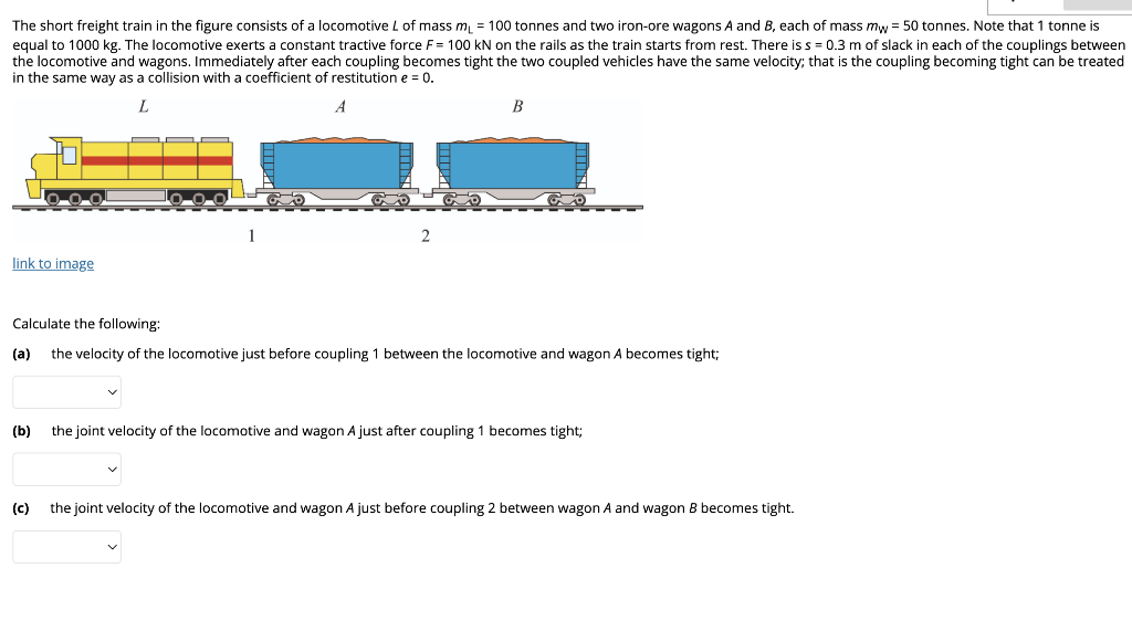 Solved The short freight train in the figure consists of a | Chegg.com