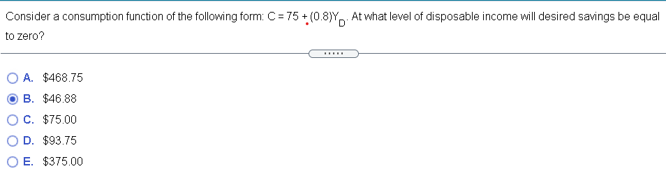 Solved Consider a consumption function of the following | Chegg.com