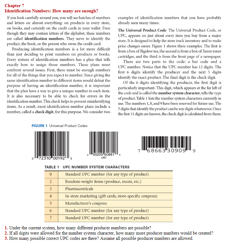 Solved Chapter 7 Identification Numbers: How many are | Chegg.com
