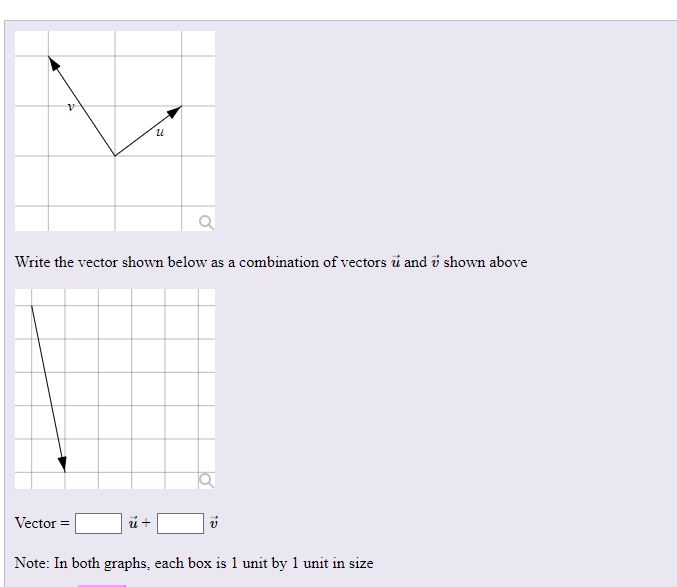 Solved Write the vector shown below as a combination of | Chegg.com