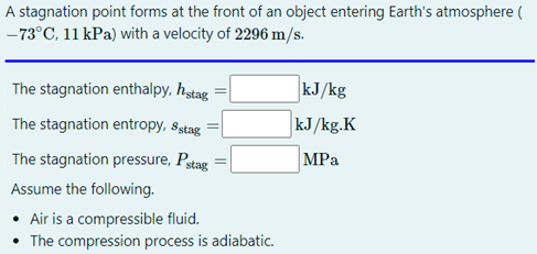 Solved A stagnation point forms at the front of an object | Chegg.com